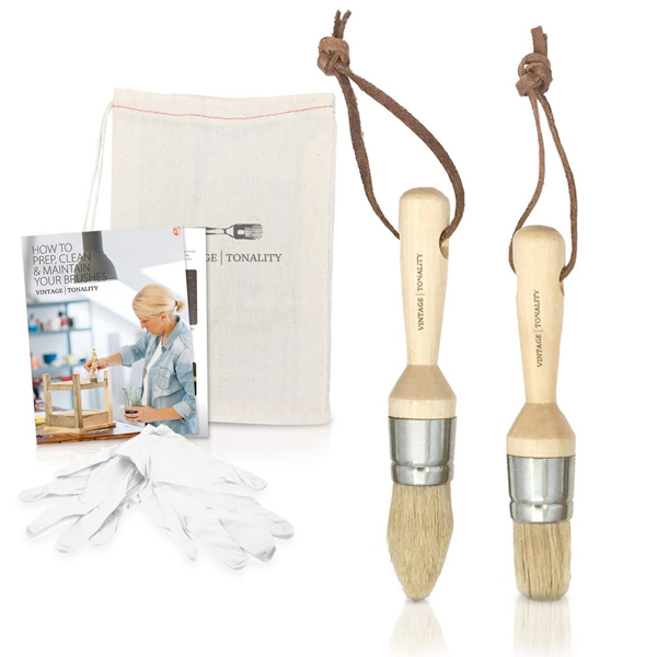 Small Chalk Paint Brush Set by Vintage Tonality